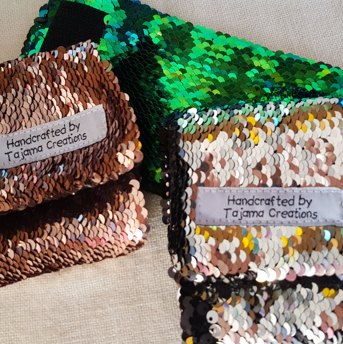 Sequin Wristband - with 2 way Sequins Fidget – Tajama Creations ...